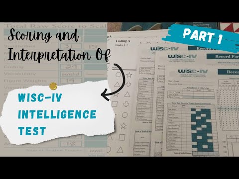 WISC-IV Scoring| Calculating Full Scale IQ & Analysis Process Part 1#wisc #wisc4 #psychology ...