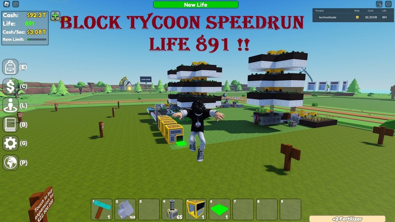 Roblox Block Tycoon Speedrun Life 891 !! #roblox #blocktycoon - YouTube