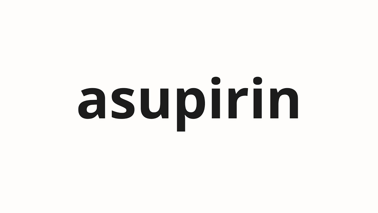 How to pronounce asupirin | アスピリン (aspirin in Japanese) - YouTube