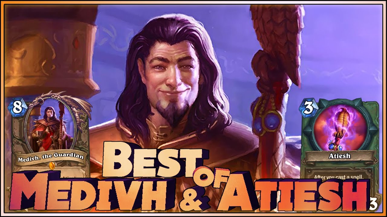 Hearthstone Best of Medivh & Atiesh - Funny and lucky Rng Moments - YouTube