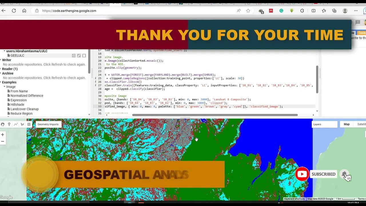 Machine learning Image classification using GEE - YouTube