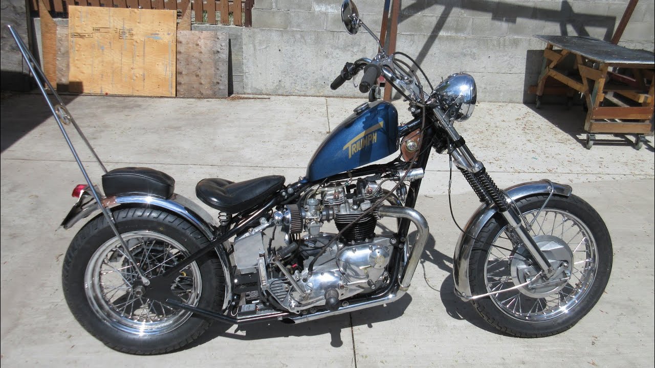 1968 Triumph Bonneville Chopper - YouTube