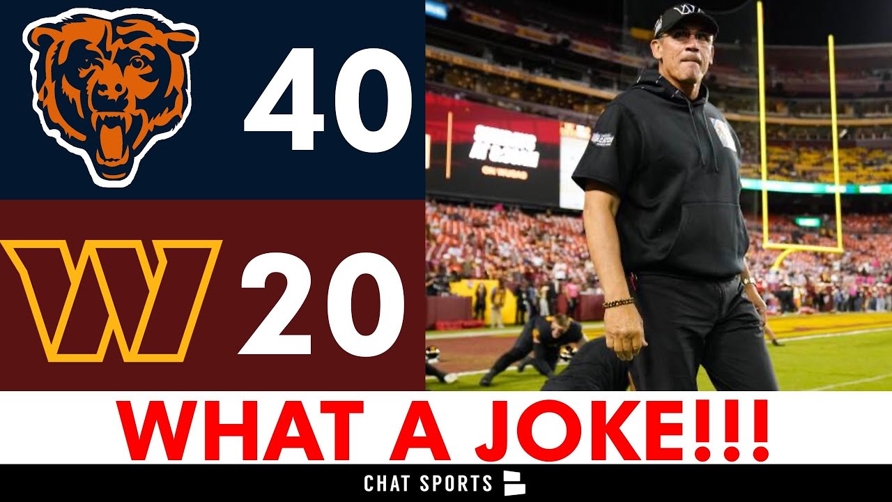 Commanders INSTANT Reaction & News After 40-20 Loss vs. Bears | Time To ...