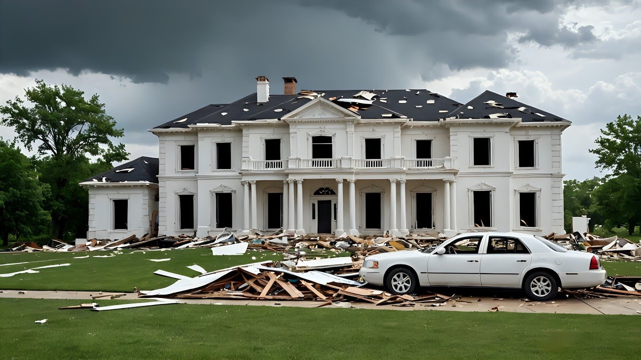 EXPLORING Luxurious Abandoned Mansion Destroyed By Tornado - YouTube