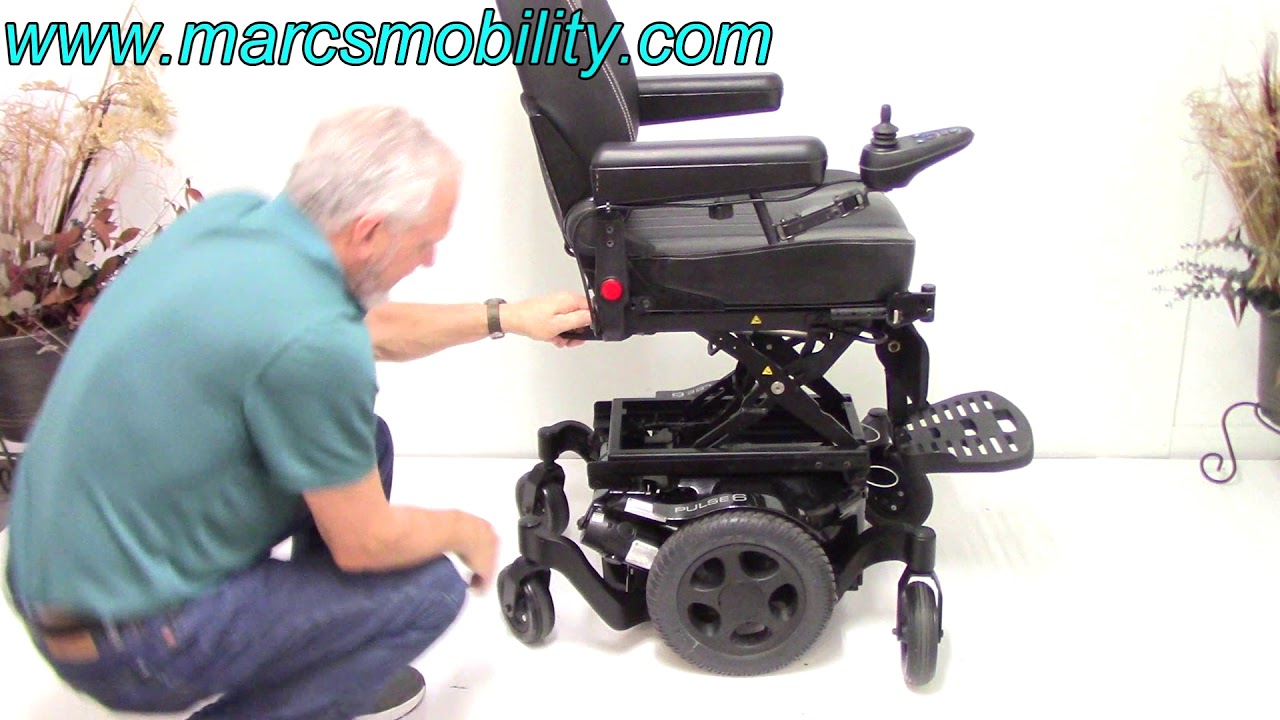 Sunrise Medical Quickie Pulse 6 with 10" Seat lift #1237 - YouTube