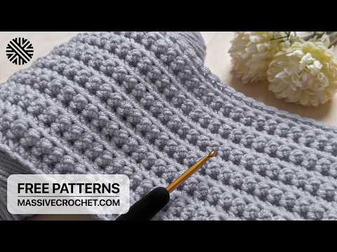 SUPER-DUPER EASY (1 ROW REP) Crochet Pattern for Beginners! 👍 Crochet Stitch for Baby Blanket & Bag