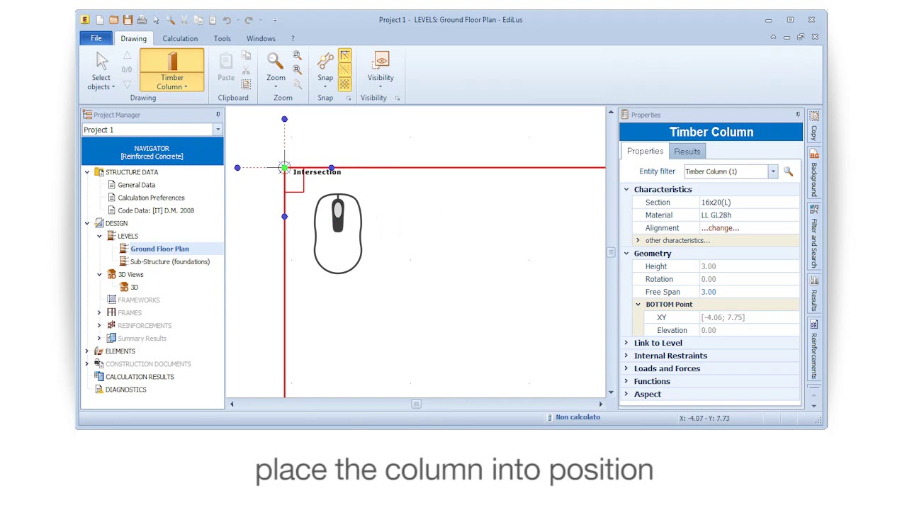 EdiLus Tutorial - Inserting Timber Columns - ACCA software - YouTube