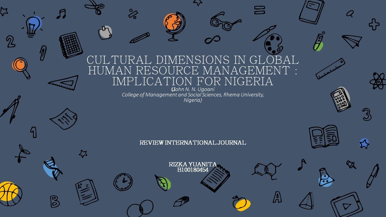 CULTURAL DIMENSIONS IN GLOBAL HUMAN RESOURCE MANAGEMENT - YouTube