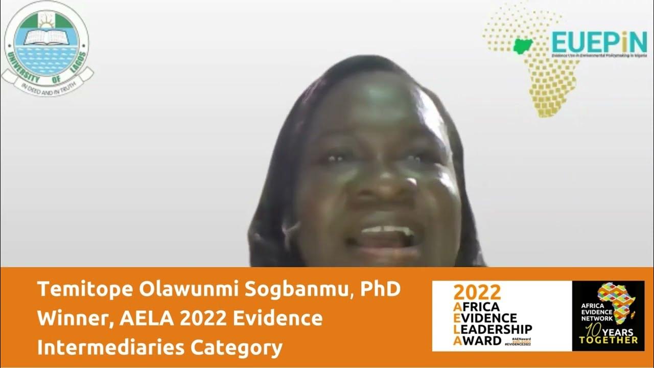 Aenis10 Vlog Series Temitope Olawunmi Sogbanmu 2022 Africa Evidence