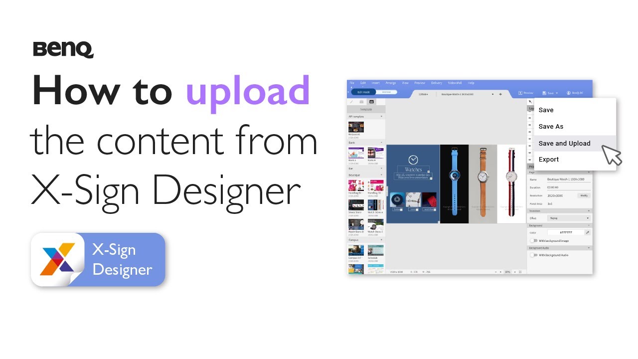 [X-Sign] How to upload the content from X-Sign Designer - YouTube