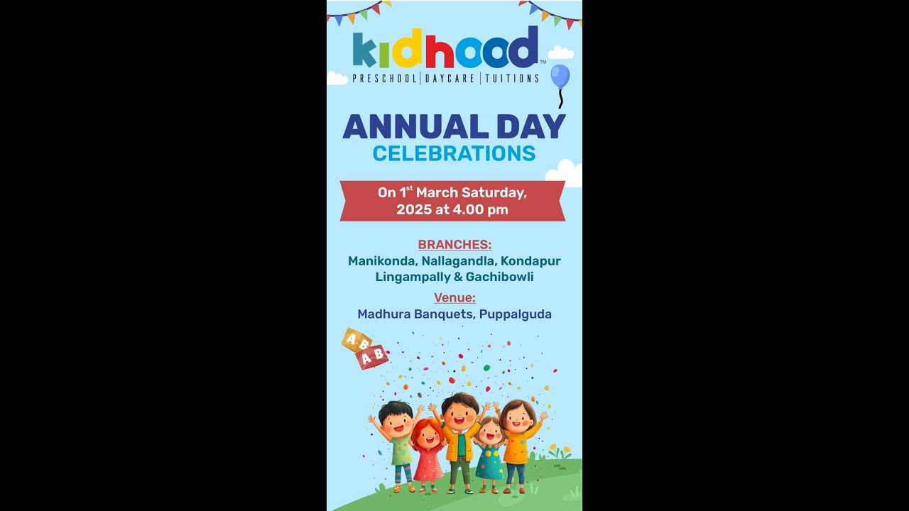 Kidhood Pre School ll Annual Day Celebrations 2025 ll LIVE - YouTube