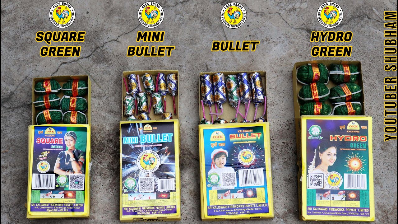 Square Green vs Hydro Green vs Mini Bullet vs Bullet - Diwali - YouTube