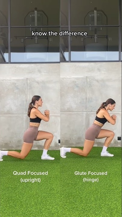 Quad vs Glute focused lunges - YouTube