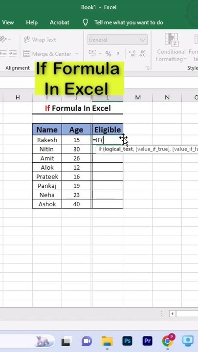 If Formula In Excel #excel #advanceexcel #shorts #viralvideo #viralshorts #viral #excelshortcuts ...