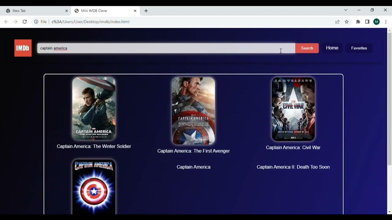 Imdb Clone Using Css Html Javascript Youtube
