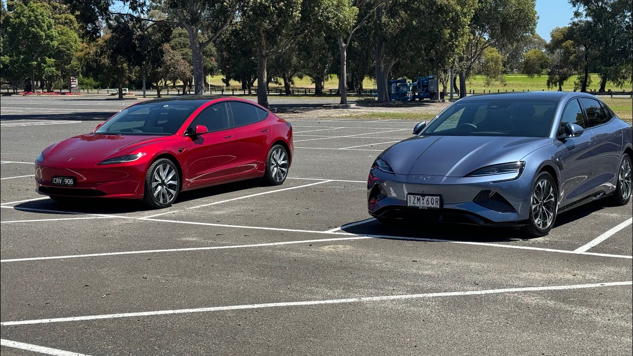 Tesla model 3 and BYD Seal walk around - YouTube