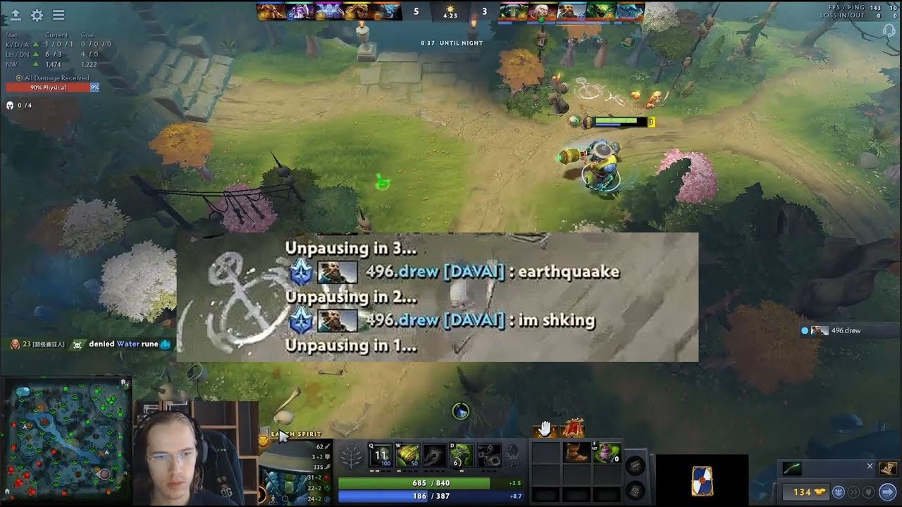 even earthquake cannot stop dota players - YouTube