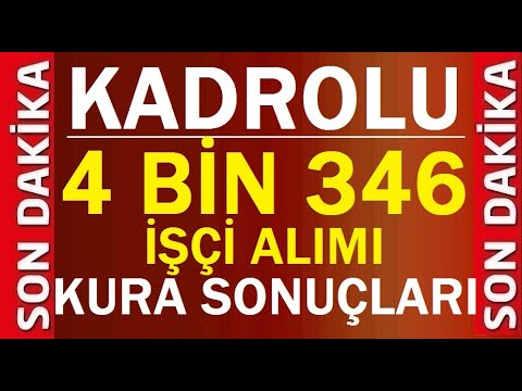 4 BİN 346 İŞÇİ ALIMI KURA SONUÇLARI AÇIKLANDI (GSB KURA) #gsb