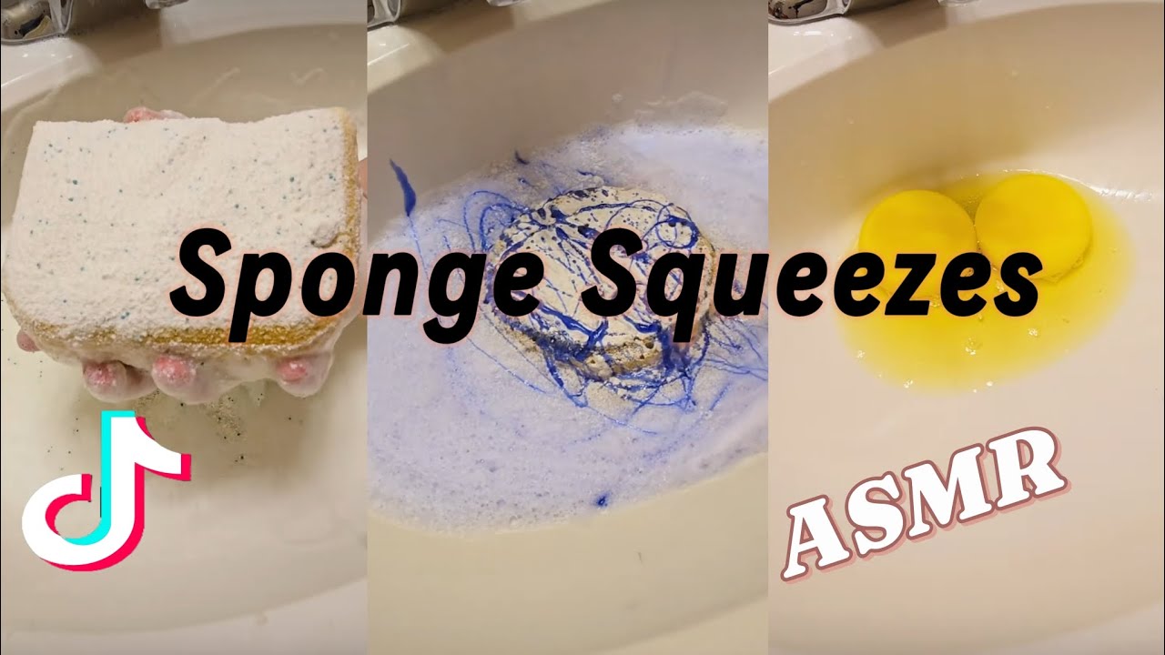 19+ Minutes of ASMR Sponge squeezing. Compilation ASMR video. - YouTube