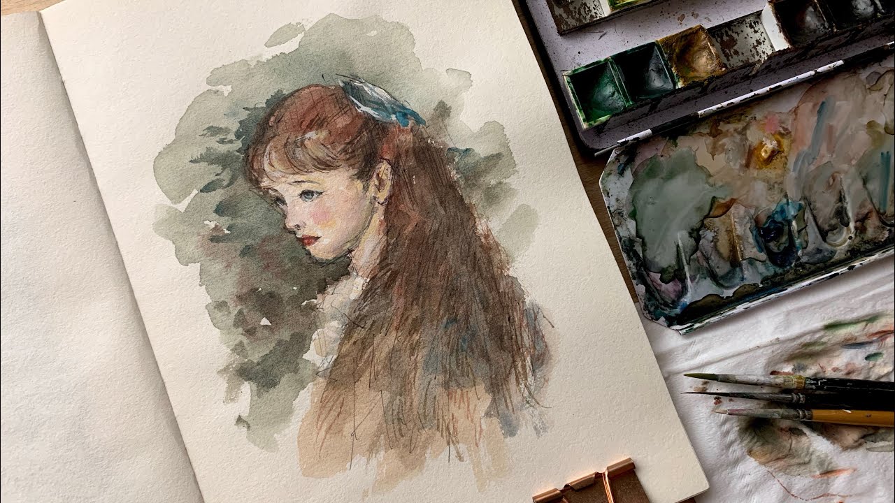 Paint with me | Painting Process：Little Irene - YouTube