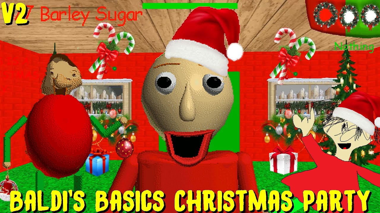 Baldi's Basics Christmas Party V2 - Baldi's Basics Mod - YouTube