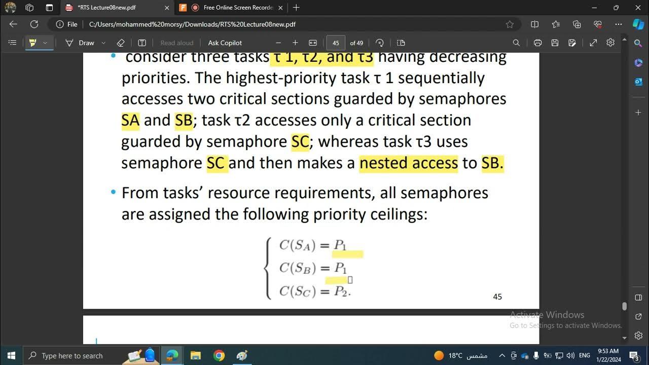 Rtos Lecture 8 Part 3 Pcp Youtube