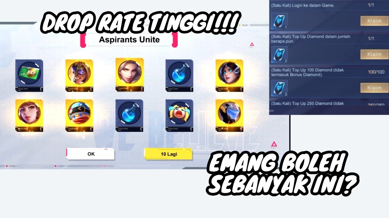 GACHA RONDE PERTAMA EVENT ASPIRANT. DROP RATE TINGGI BANGET!!! MOBILE ...