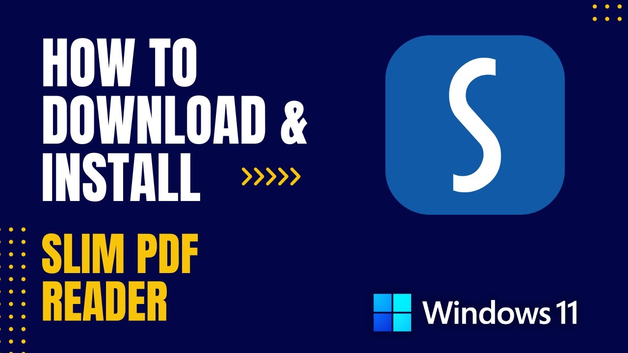 How to Download and Install Slim PDF Reader For PC Windows - YouTube