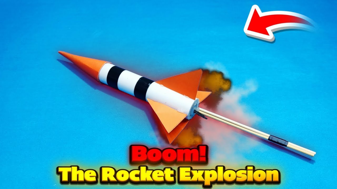 How to Make a Two-Stage SUGAR ROCKET with Firecracker Explosion ...