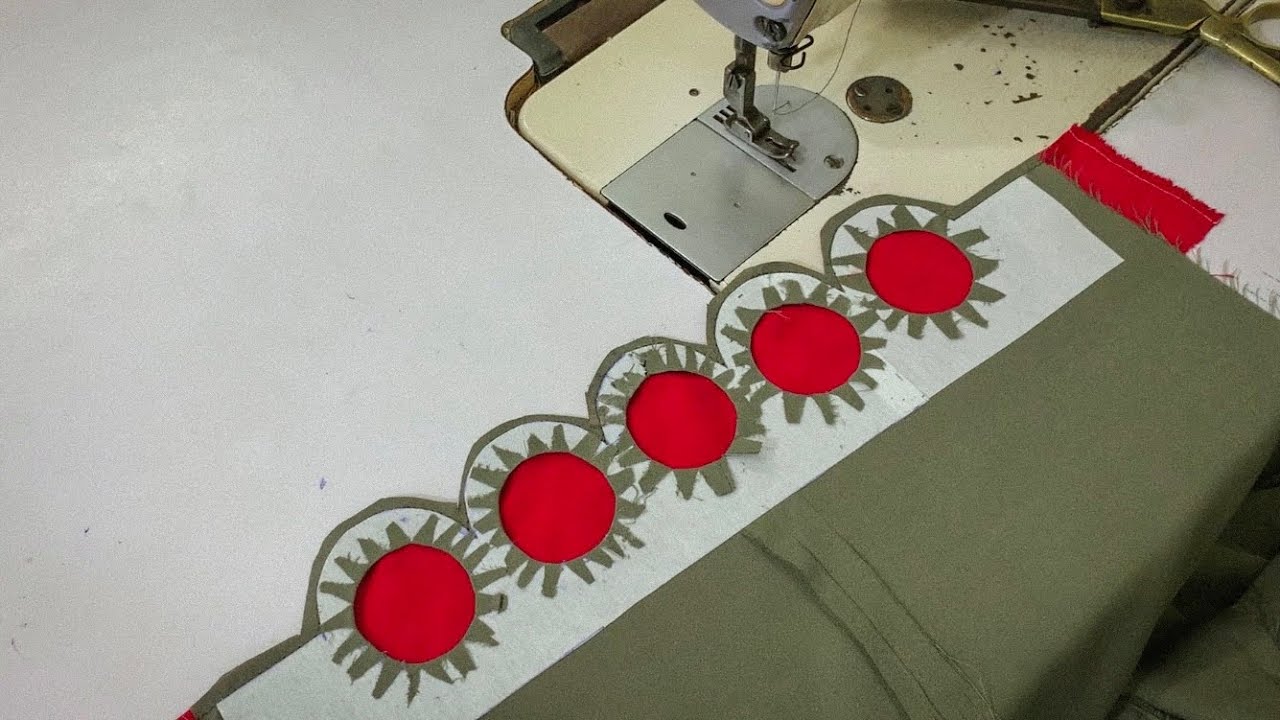 Easy to make Trouser Bottom Design | New Cutwork Design for Poncha ...