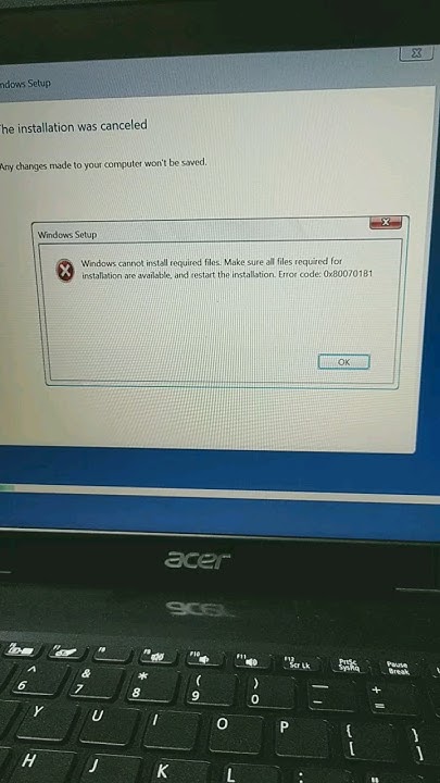 Windows cannot install required files make sure all files for installation error code x800701b1 ...