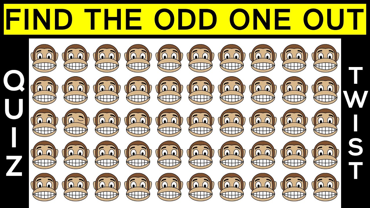 Find The Odd One Out Emoji | Spot The Odd Emoji | Odd One Out | Emoji ...