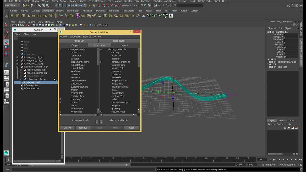 Maya Creating the Procedural Ribbon - YouTube