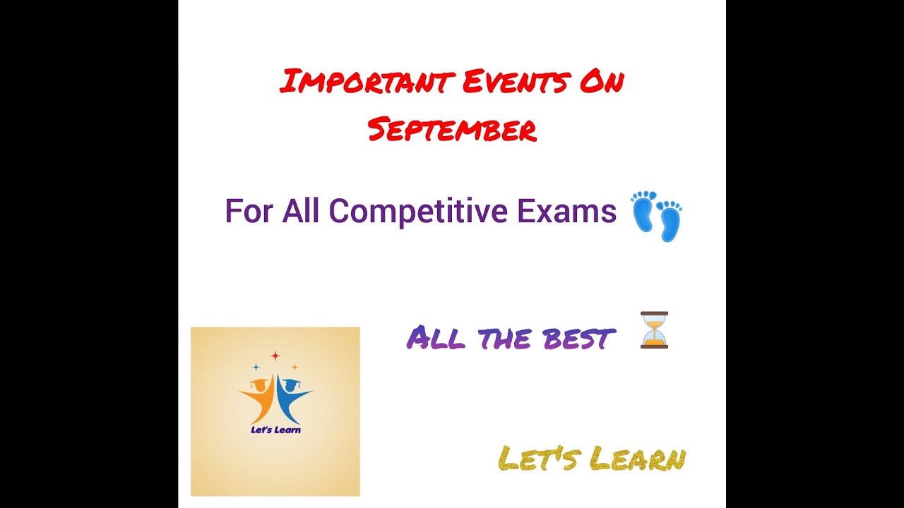 Important Dates and Events On September - YouTube