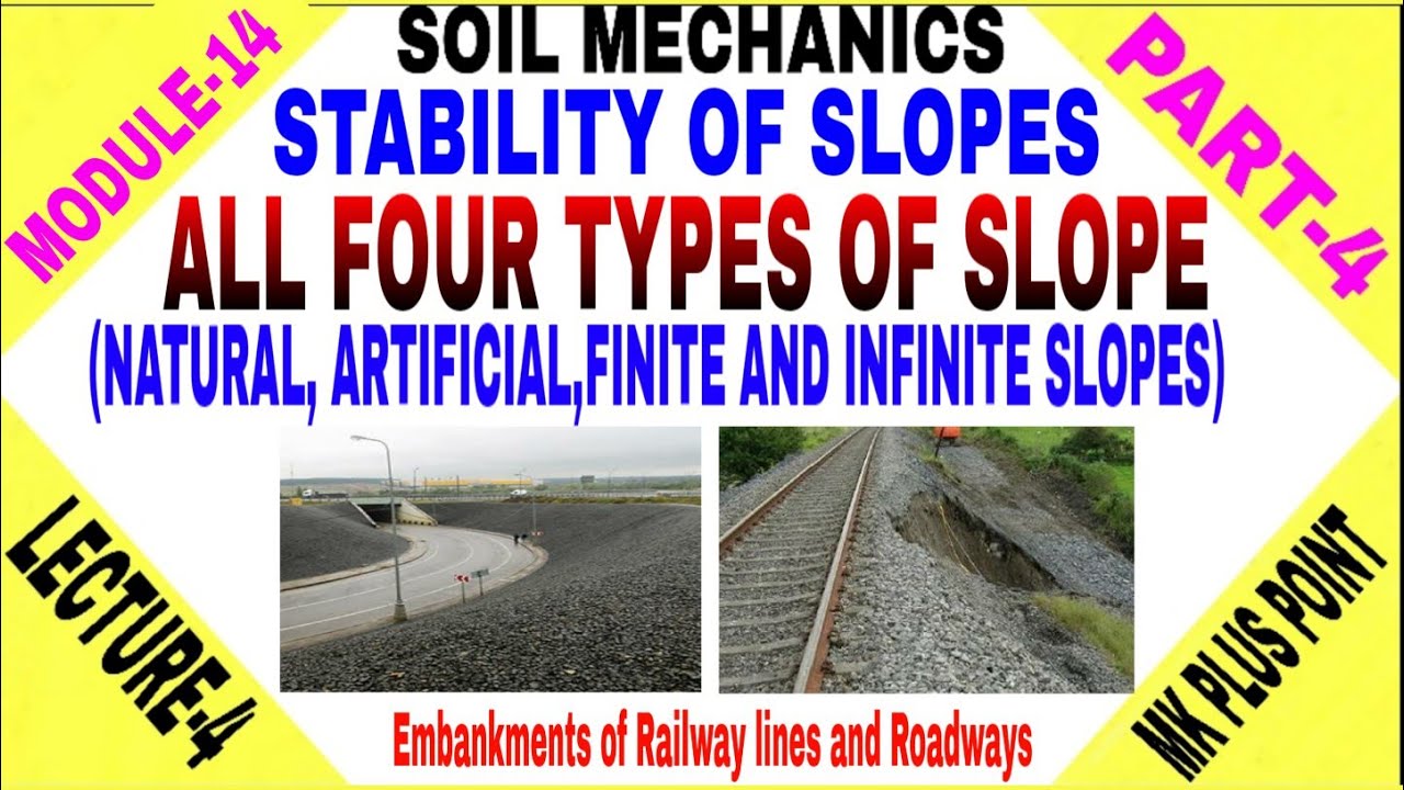 4.STABILITY OF SLOPES || TPYES OF SLOPE IN SOIL | NATURAL,ARTIFICIAL ...