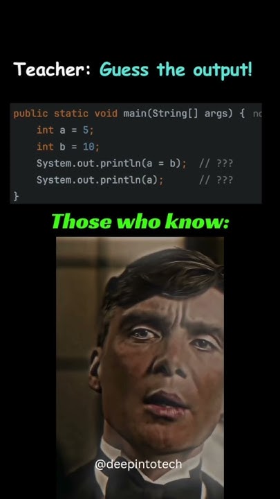 Guess The Output Javaprogramming Javatutorial Coding Java Shorts