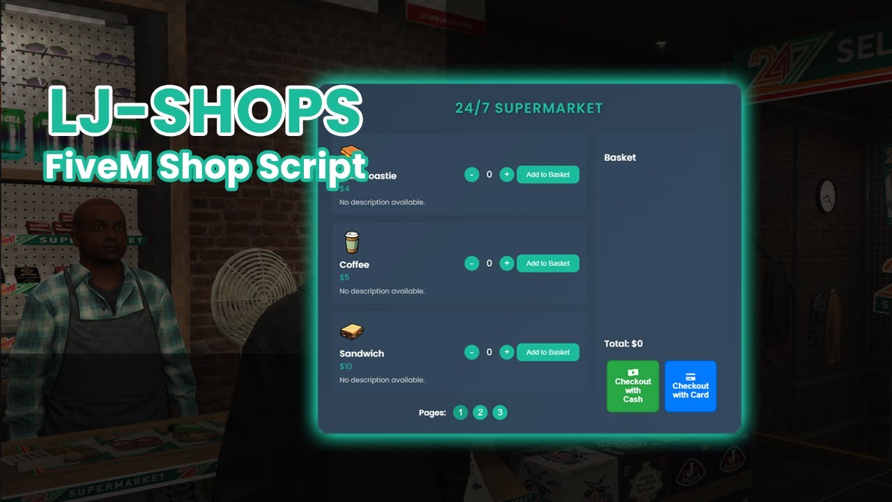 [QB-Core] LJ Shops - FiveM Shops Script - YouTube