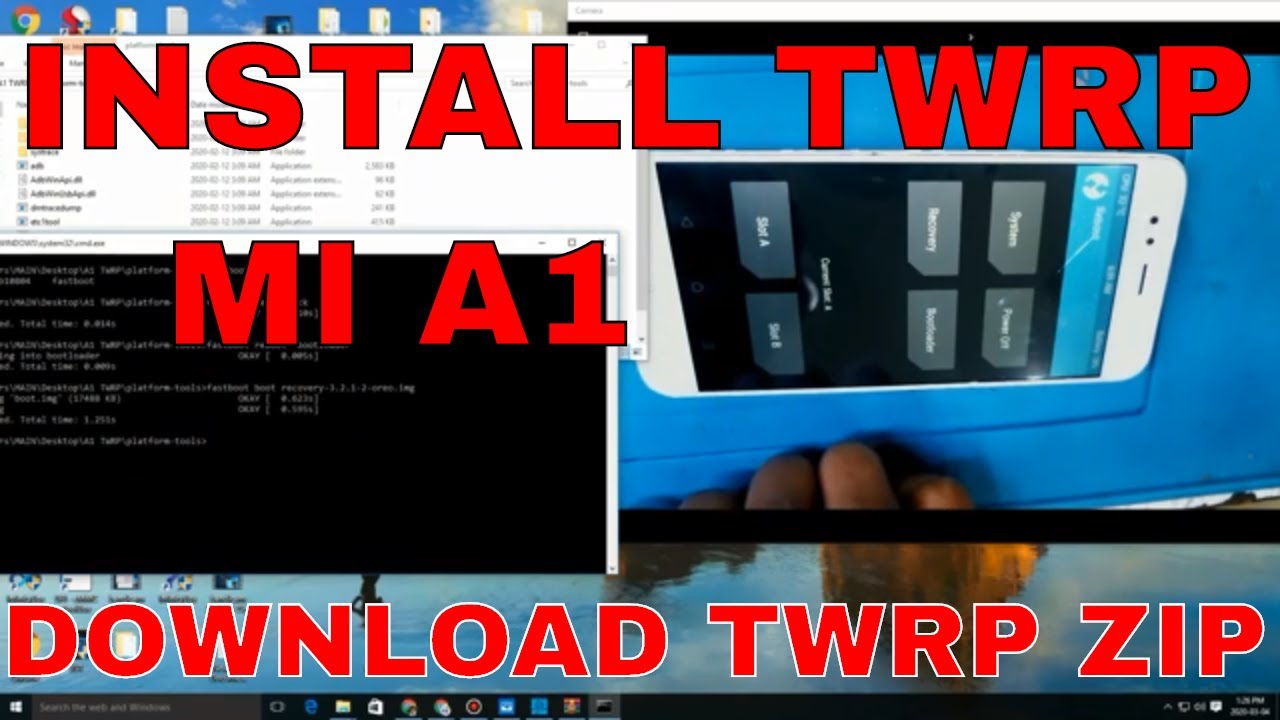 INSTALL TWRP Recovery on mi a1 without losing data [HINDI] ! DOWNLOAD TWRP FOR MI A1 - YouTube