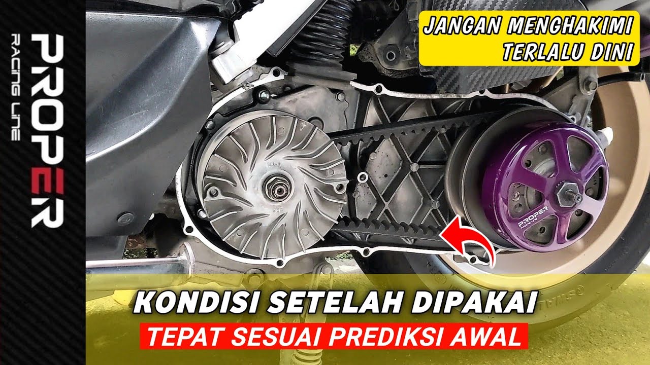 Review Vbelt Proper Racing Line setelah beradaptasi dengan pully ...
