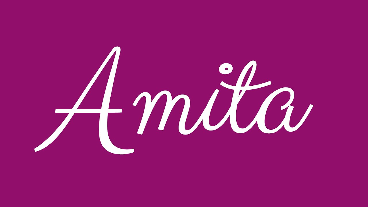 Learn how to Sign the Name Amita Stylishly in Cursive Writing - YouTube