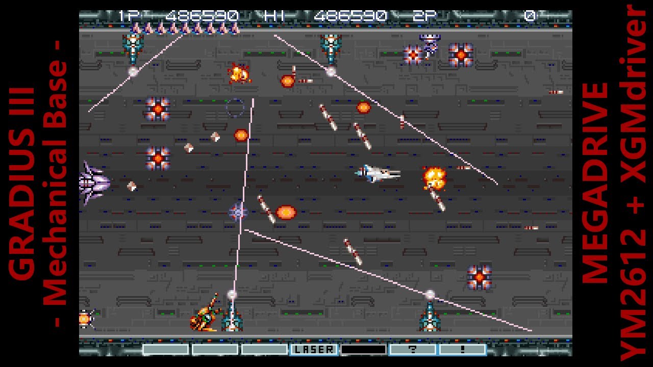 [BGM] GRADIUS III -Mechanical Base- [MEGADRIVE XGM driver] - YouTube
