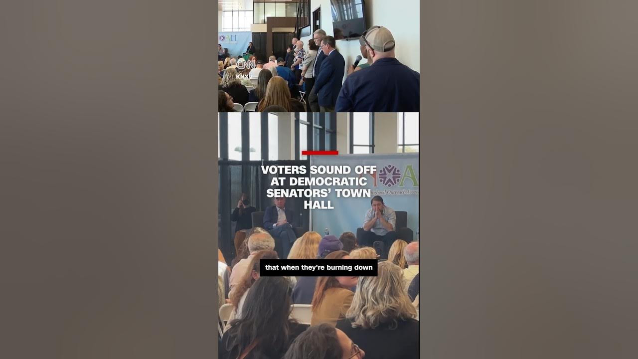 Democratic Senators Ruben Gallego and Mark Kelly held a townhall in Scottsdale,Arizona#cnn #news ...