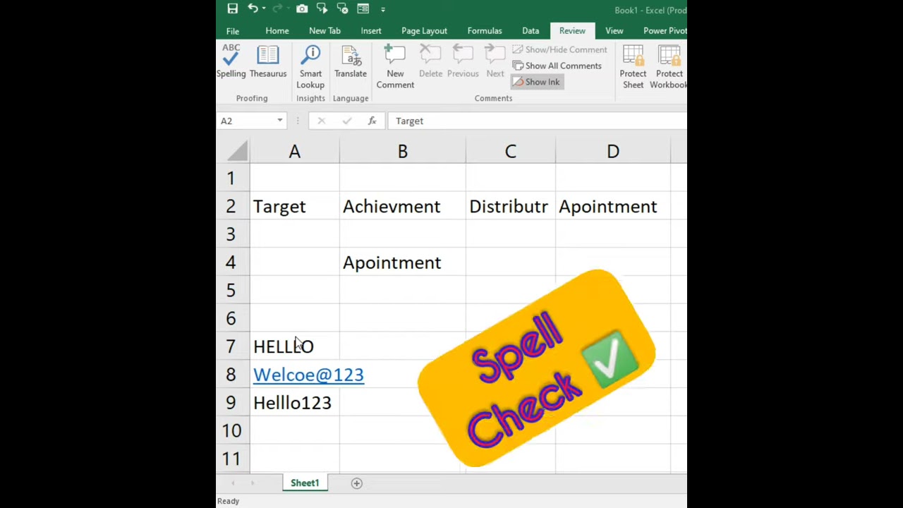 Spell Check In Excel shorts Keyboard Shortcut For Spellcheck Spell Check In Excel shorts Keyboard Shortcut For Spellcheck