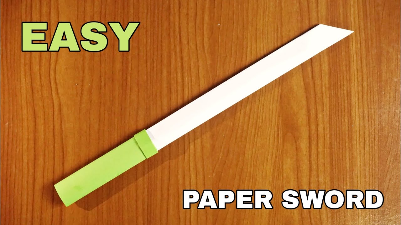 How to Make Paper Toys - DIY Simple Paper Sword Toys - YouTube