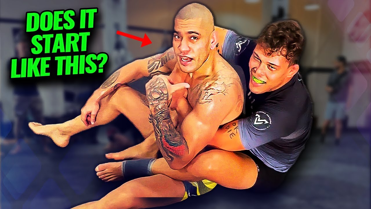ALEX PEREIRA AND CAIO BORRALHO - FULL ROUND OF GRAPPLING TRAINING AT THE FIGHTING NERDS IN ...