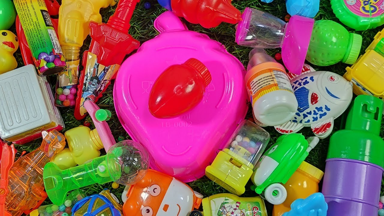 Asmr various character candy containers, there are mini mangoes and ...