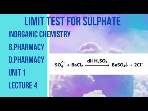 Limit test for sulphate | principle reaction and procedure | Hindi ...
