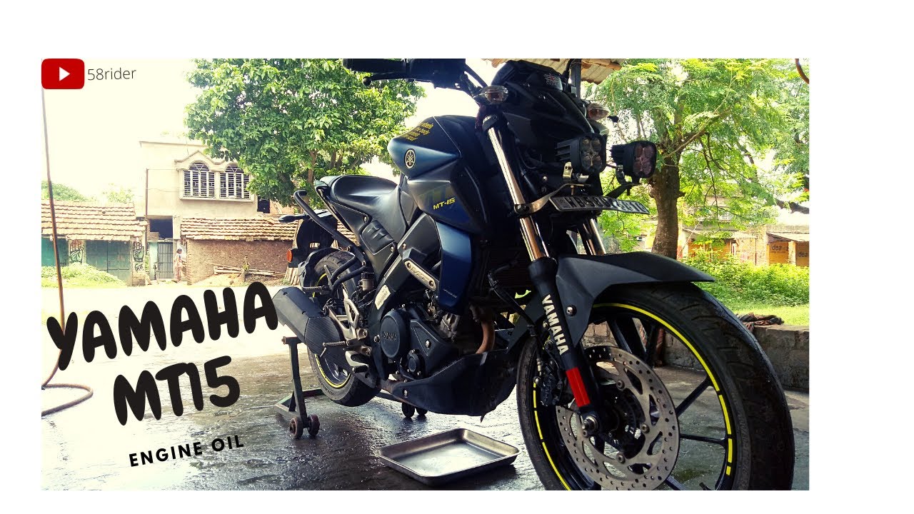 Yamaha mt15 engine oil change 24000km #motul7100 10w50 - YouTube