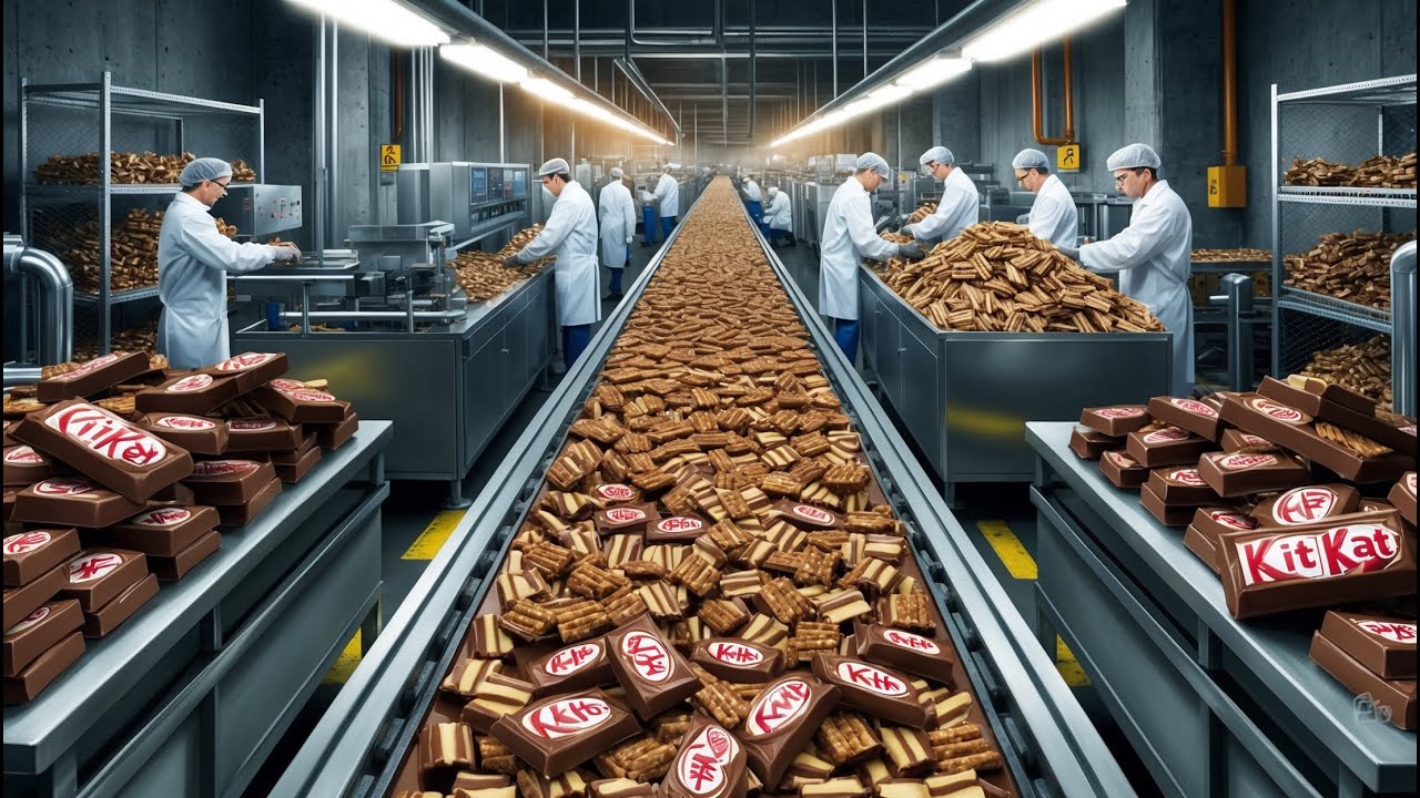 How Are Kit Kats Made | Inside The Factory - YouTube