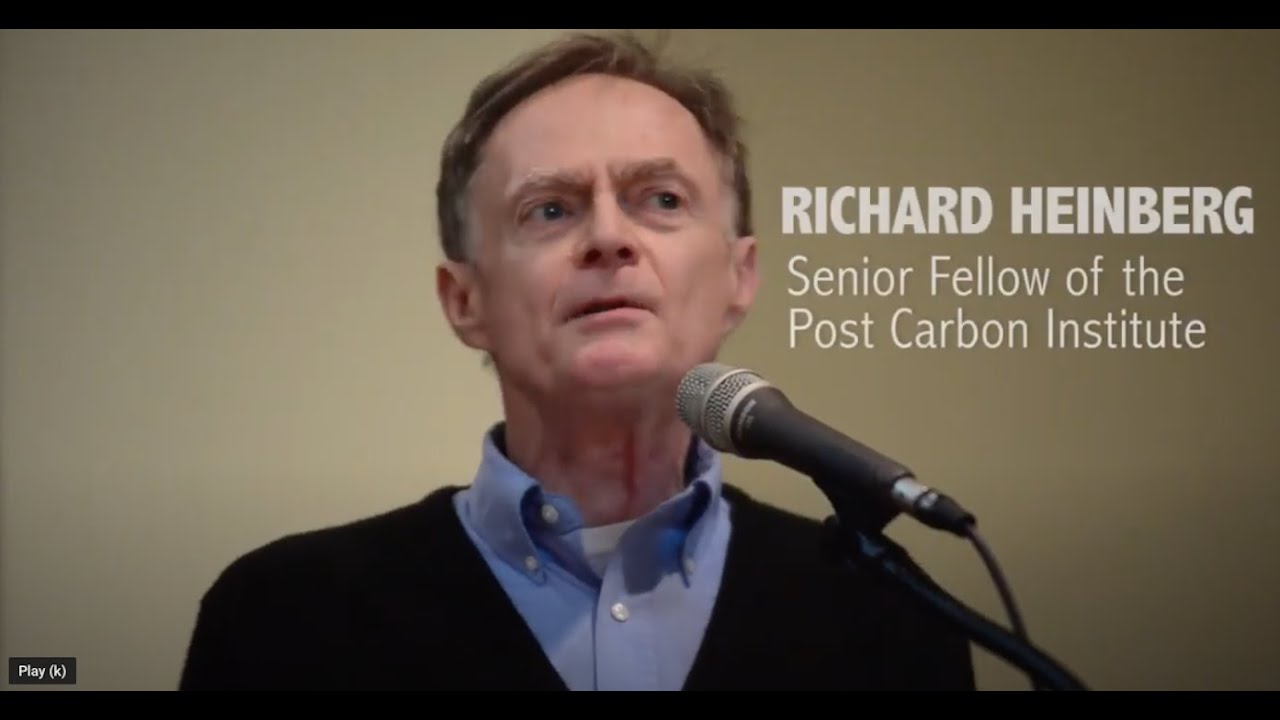 Richard Heinberg: The Post Growth Economy - Short version. - YouTube